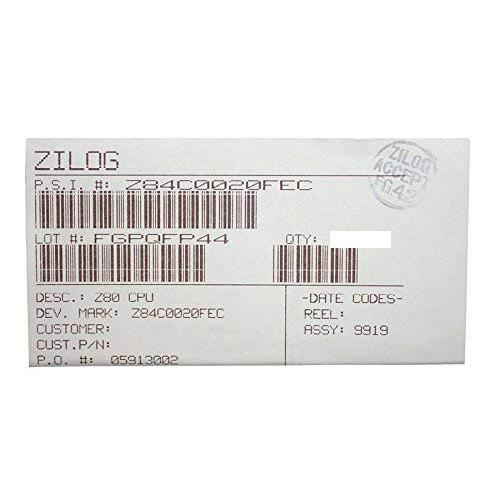 Zilog CMOS Z80 CPU DC 20MHz Z84C00 Z84C0020FEC : 1-buhieen-2004 ...