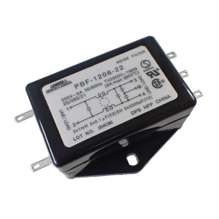 DENSEI LAMBDA 電源ライン用 EMCフィルタ 250V 6A PBF-1206-22 : shopooo by GMO - 通販 - Yahoo!ショッピング