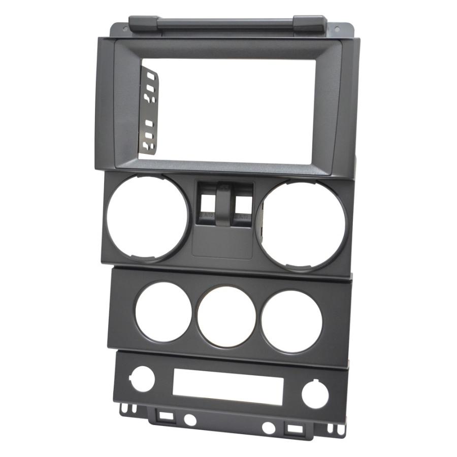 ca-je22-563a2DIN改 2DINアダプター変換 Jeep Wrangler ジープ ラングラー(JK型前期 2ドア 2007-2010 H19-H22) ナビ取付フレーム ...