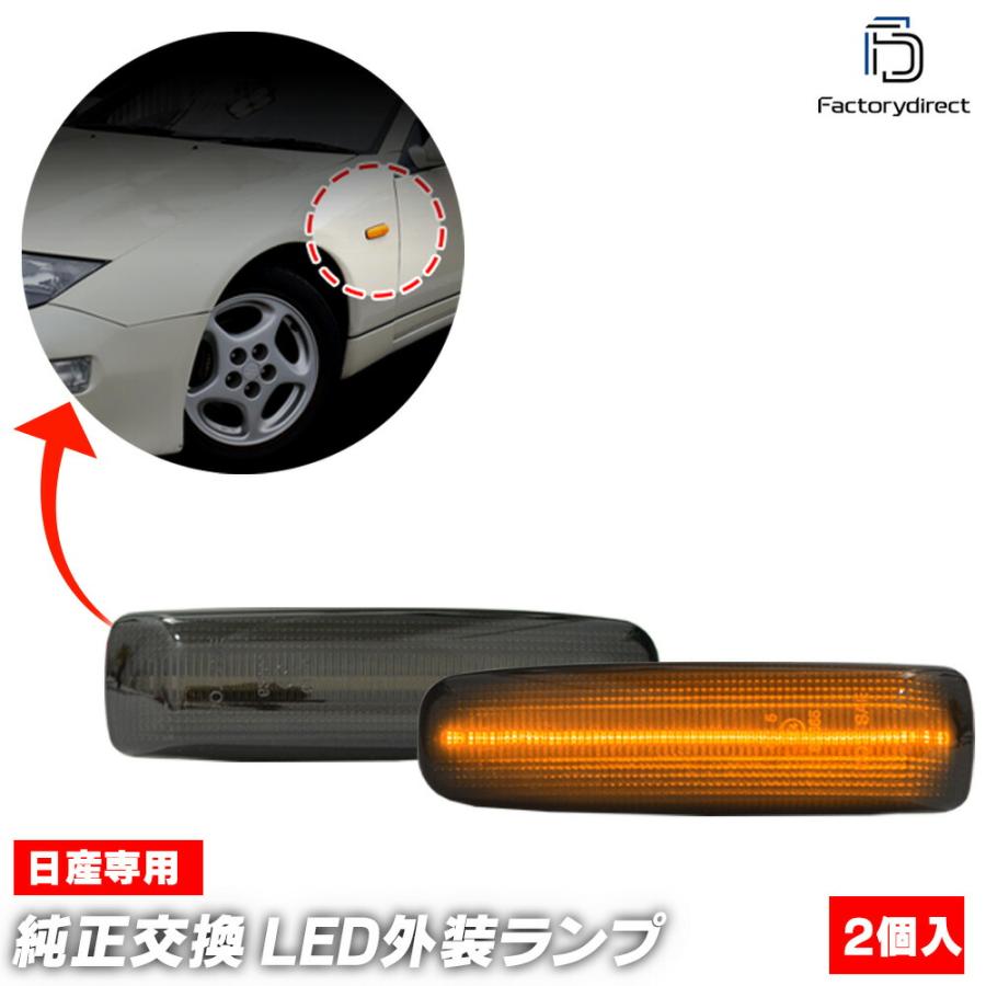 ll-ni-smk-sm04 (ON-OFF点灯) スモークレンズ Gloria グロリア (Y32系 H03.06-H07.05 1991.06-1995.05) LEDサイドマーカー ...