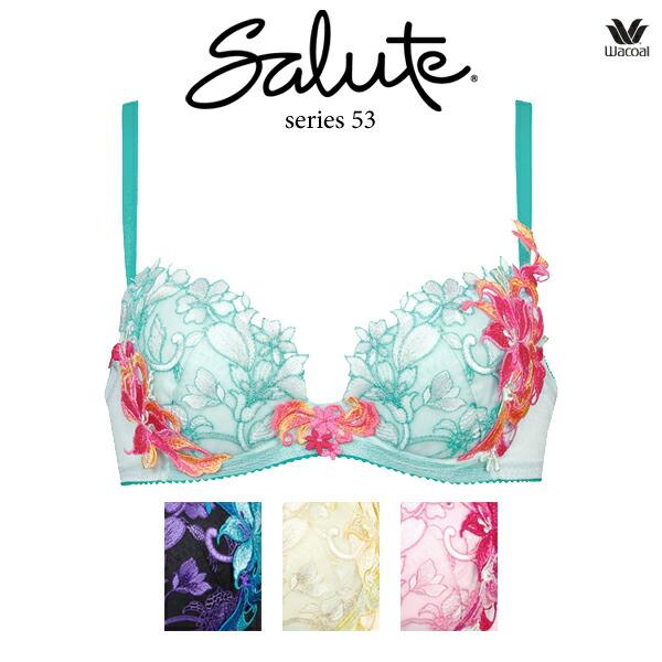 ワコール サルート 53G ブラジャー BTJ453 3/4カップワイヤー (P-upタイプ) DEFカップ : shopooo by GMO - 通販 - Yahoo!ショッピング