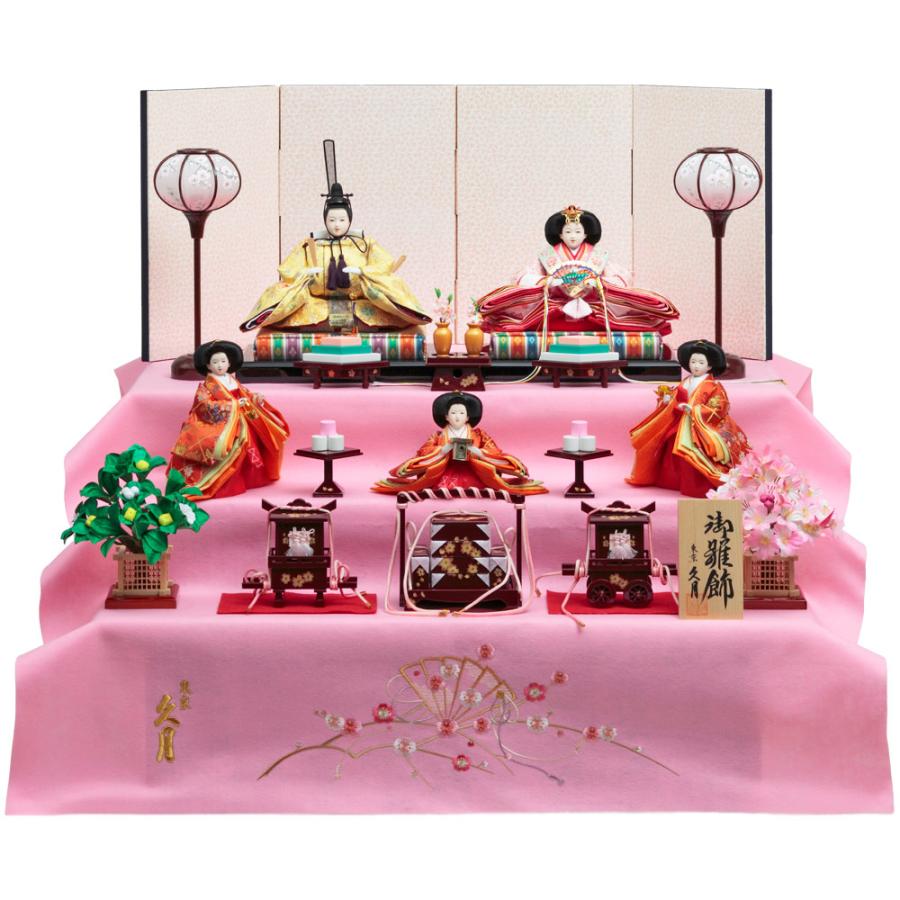 収納毛氈三段 親王官女飾り 5HR-N6 : 1-kyugetsu-4146 : shopooo by GMO - 通販 - Yahoo!ショッピング