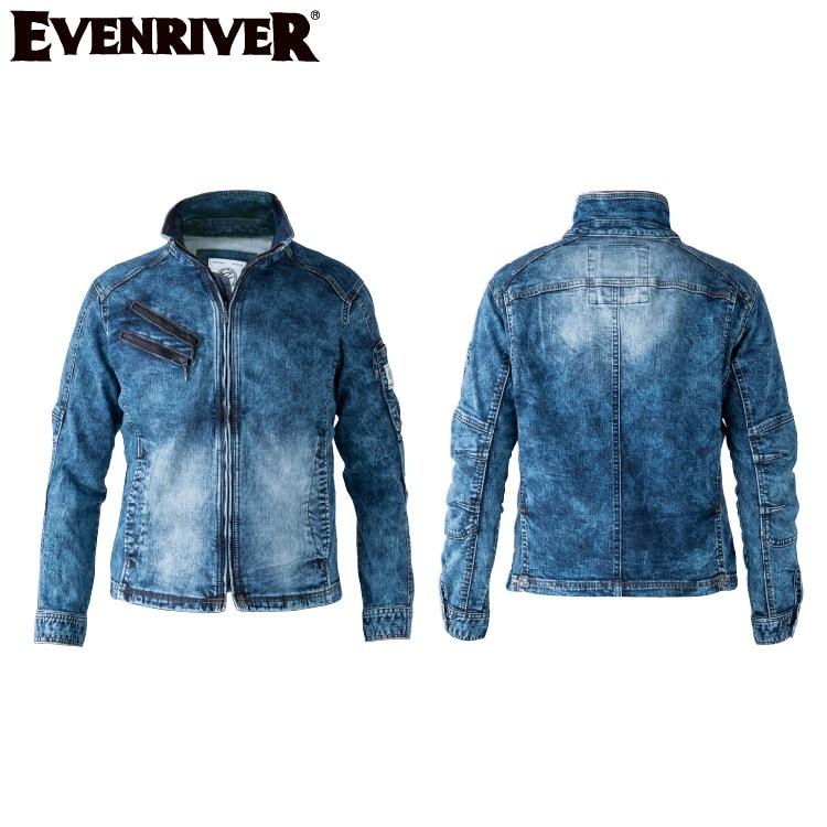 EVENRIVER イーブンリバー USD807 ストレッチパウダーデニムブルゾン S M L LL 3L 4L 5L 作業着 作業服 : shopooo by GMO - 通販 ...