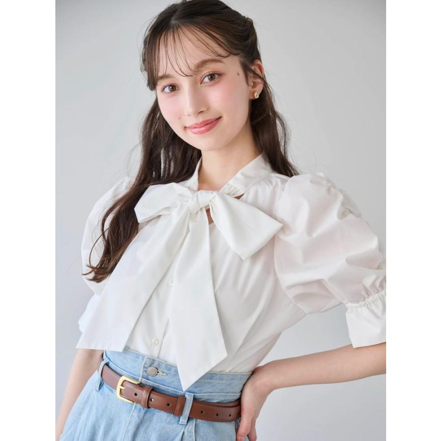 【SALE】 dazzlin ペプラムタックボウタイブラウス 0225304003 : shopooo by GMO - 通販 - Yahoo!ショッピング