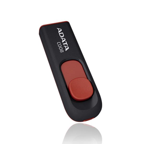 ADATA C008 キャップレス・スライド式 USB フラッシュ ドライブ 8GB USB2.0 レッド｜AC008-8G-RKD :1 ...