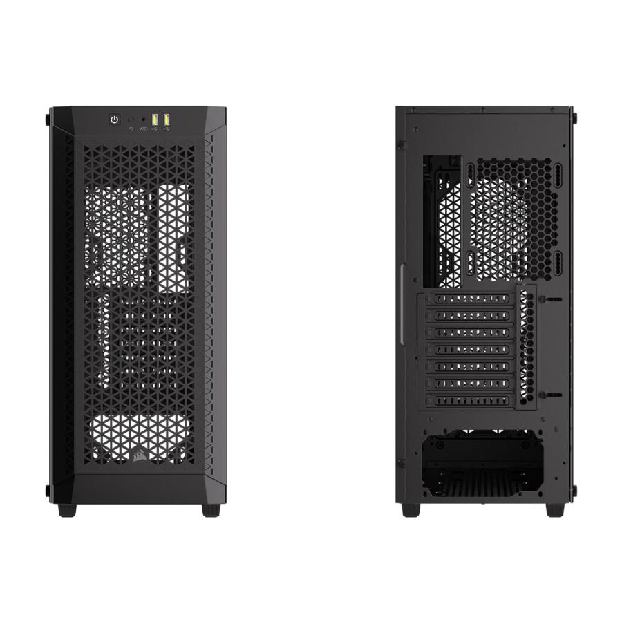 Corsair 480T Airflow Tempered Glass Mid-Tower, Black 高エアフローのフロントパネル搭載 ...