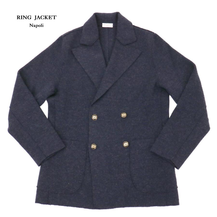 RING JACKET Napoli リングヂャケットナポリ ウール4Bニットジャケット【ネイビー/無地】 : shopooo by GMO - 通販 - Yahoo!ショッピング