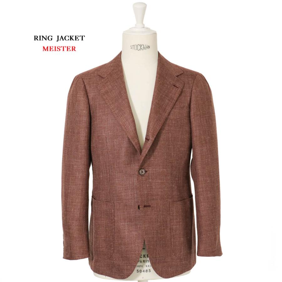 RING JACKET MEISTER カシミヤ・シルク・リネン3Bジャケット【ボルドー/無地】Model NO-286TALIA DELFINO リングヂャケット別注生地 : shopooo ...