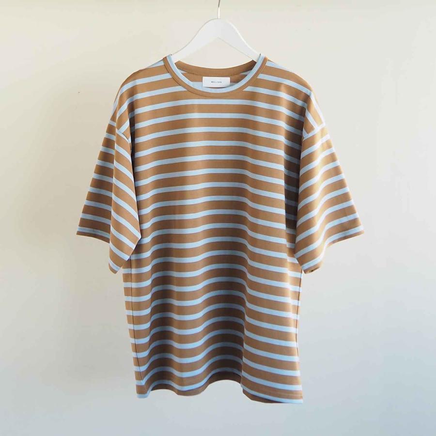 WELLDER ウェルダー Stripe Short Sleeve ストライプTシャツ キャメル×ライトブルー : shopooo by GMO - 通販 - Yahoo!ショッピング