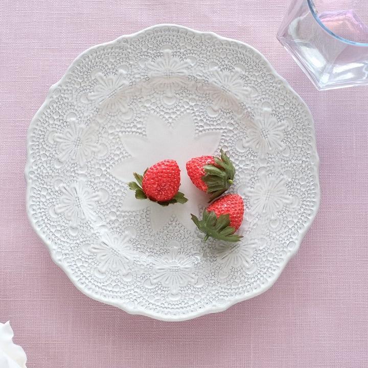 La Ceramica VBC casa(ラ・セラミカ)クリームレースプレート20cm : shopooo by GMO - 通販 - Yahoo!ショッピング