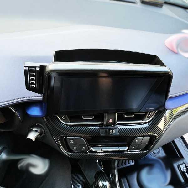 Toyota chr izoa 2018 2019 2020 2021用の自動車電話ホルダー 固定ナビゲーションブラケット ワイヤレス充電 ...