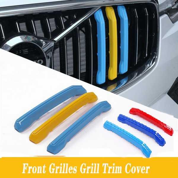 3個ボルボS60L S90L XC40 XC60 XC90 XC70 V90 cc S90 S60 S40 V60自動車m 3スウェーデン色フロントグリルカバーアクセサリー :a195bccb ...