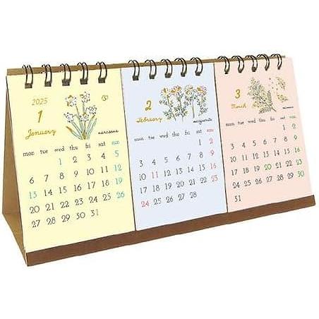 RYU-RYU 2025年 卓上カレンダー (日始) 3ヶ月卓上カレンダー(フラワー) CT2508 : ロコネコ - 通販 - Yahoo!ショッピング