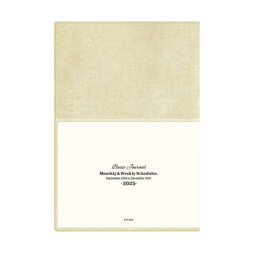 RYU-RYU 2025年 ダイアリー 9月始まり B6 [マンスリー&ウィークリー] スケジュール帳 ホワイトゴールド DBG2501 : ロコネコ - 通販 - Yahoo!ショッピング