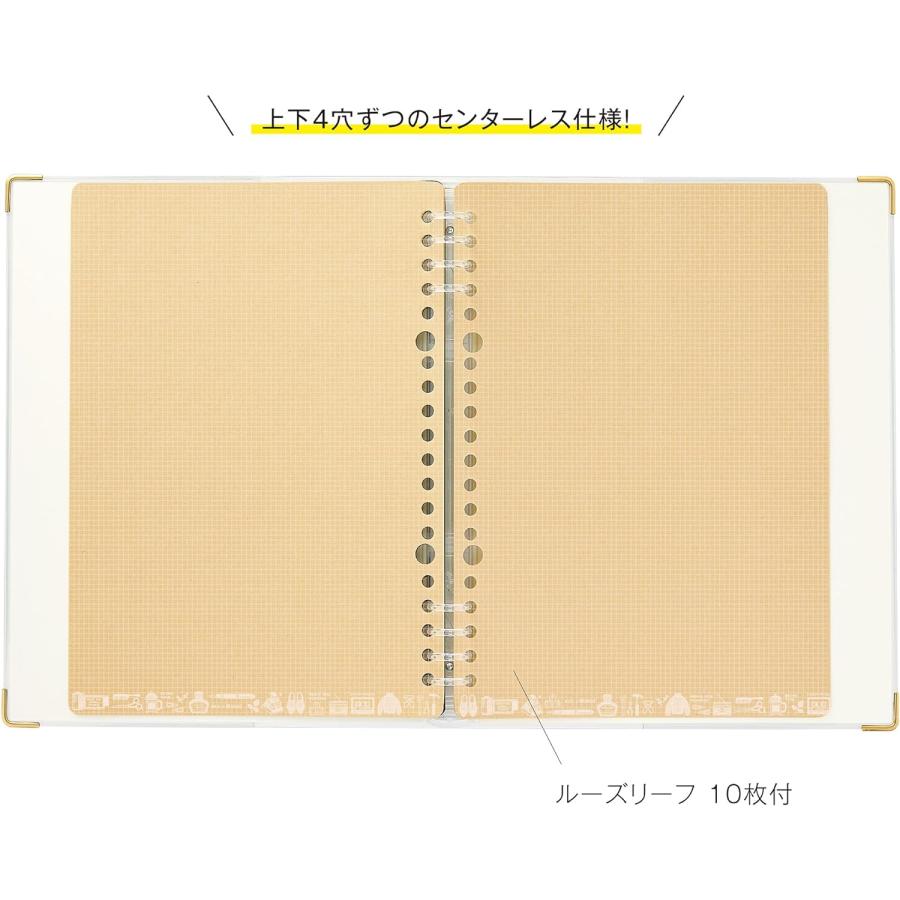 kleid バインダー ノート eric×kleid A5 2mm方眼 8穴 ホワイト 8601-01 : ロコネコ - 通販 - Yahoo!ショッピング