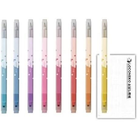 サンスター文具 四角マーカー ドット・エ・ペン dot e pen まとめ買い8色(Bセット)+ロコネコ用紙 : ロコネコ - 通販 - Yahoo!ショッピング