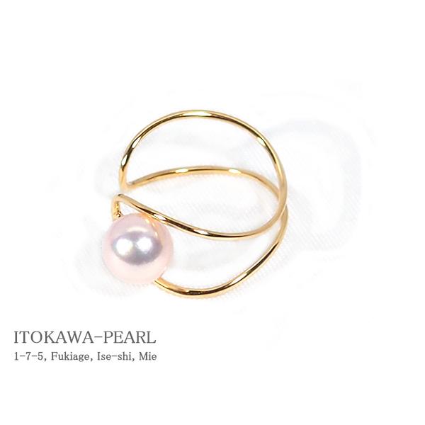 あこや真珠 フォークリング＜7.2mm＞K18YG R-13846 : r-13846 : 糸川真珠 - 通販 - Yahoo!ショッピング