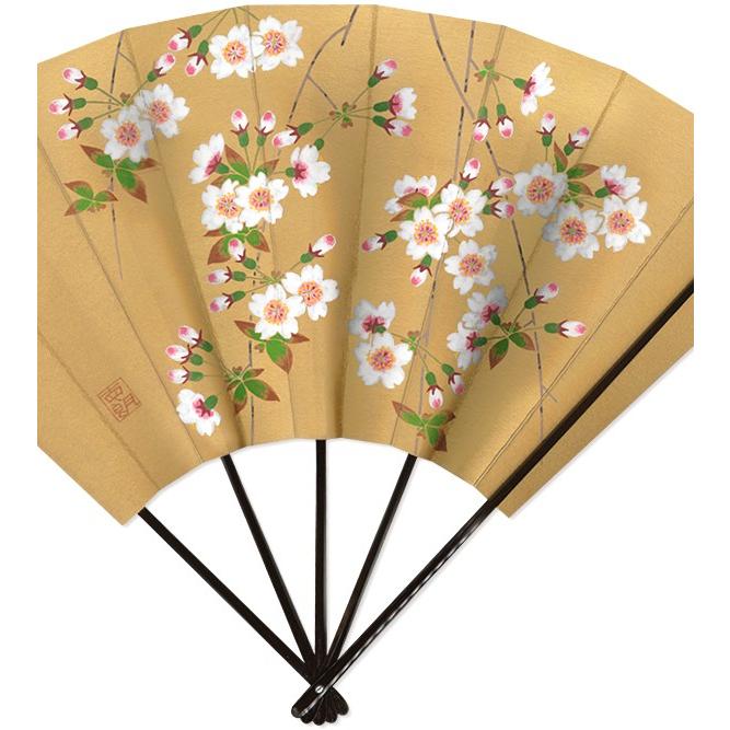高級飾り京扇子/桜/台付 (井ノ上画)(U204) : 扇子司 伊藤常 - 通販 - Yahoo!ショッピング