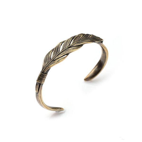 HARIM ハリム Owl feather bangle "sunlight" / HRA023BR バングル ブレスレット フェザー 羽根 メンズ レディース : アクセサリー its 12 ...