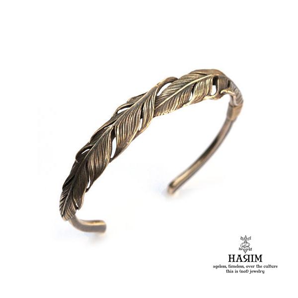 HARIM（ハリム） Double Feather Bangle (Brass) / HRA034BR バングル ブレスレット ブレス カフ フェザー メンズ レディース : アクセサリー ...