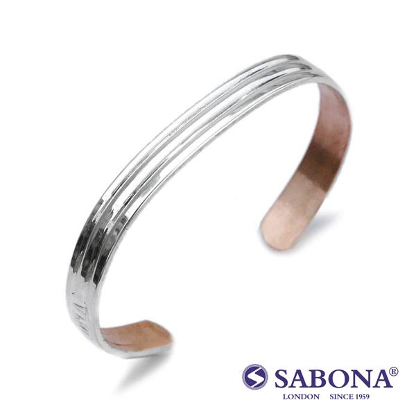 SABONA LONDON サボナ ロンドン Classic Silver Cuff Bracelet 7mm クラッシック シルバー カフ ...