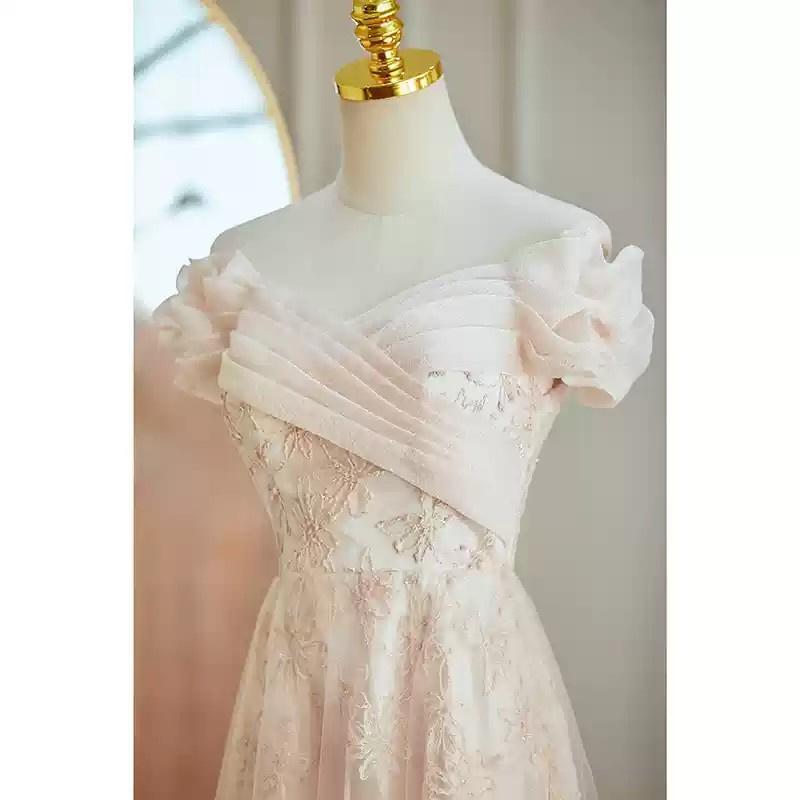 ブライズメイド ドレス 大人 ピアノ 発表会 ロングドレス ミモレ丈 袖