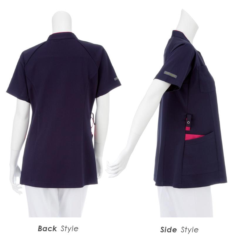 ナガイレーベン スクラブ 白衣 医療 女性 プロファンクション RF5182 ストレッチ 動きやすい 制菌 制電 吸水 防汚 ...