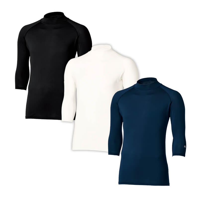 MIZUNO ミズノ インナー アンダーウェア MZ0305 ローネックアンダーウェア(七分袖)[男] S M L LL 3L 4L : イワキユニフォーム - 通販 - Yahoo!ショッピング