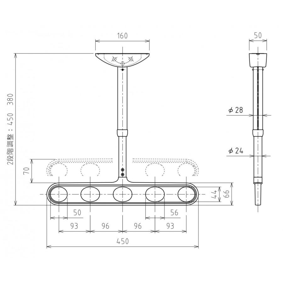 ホスクリーン 川口技研 軒天用 物干し金物 ZA-0445-DB ダークブロンズ 2本組×1セット * :4971771042727:岩内金物店 - 通販 - Yahoo!ショッピング