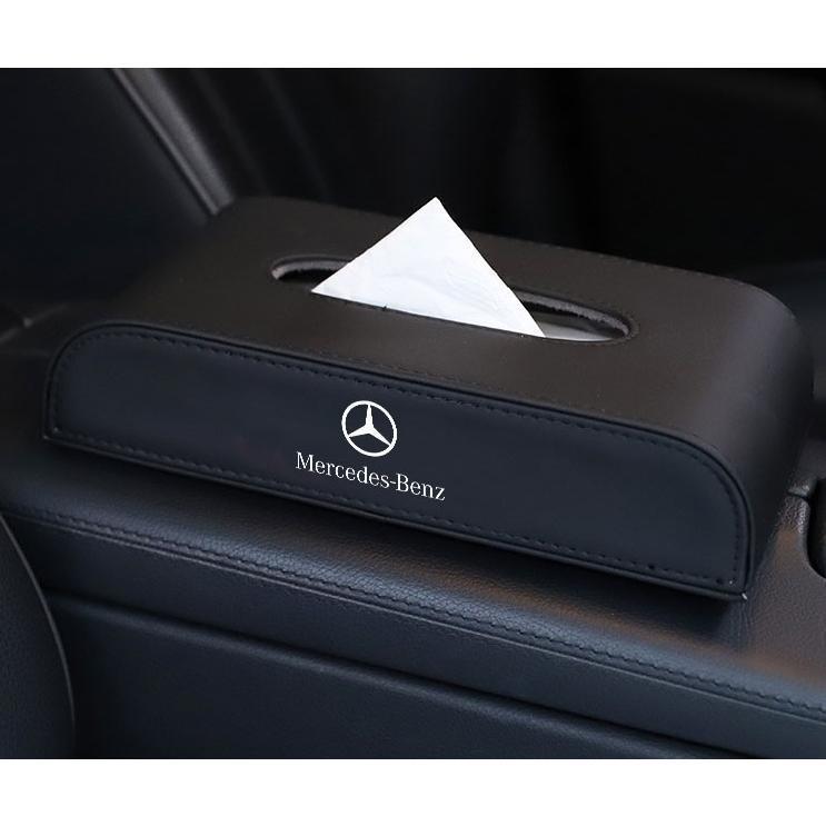 メルセデスベンツ 車用ティッシュボックス PUレザー 高級ティッシュケース 磁石開閉 車内収納ケース 2色 革 ブラック レッド 防水 カバー ロゴ入り jhg qtm : ヒューマン ...