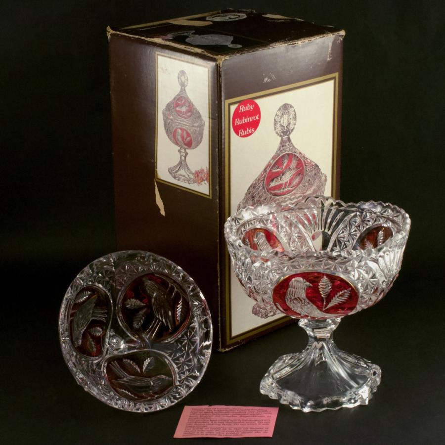 西ドイツ Hofbauer クリスタルガラス Ruby Red ポット PbO24% 欠けあり ジャンク品 : いずみ洋行Yahoo!ショップ ...