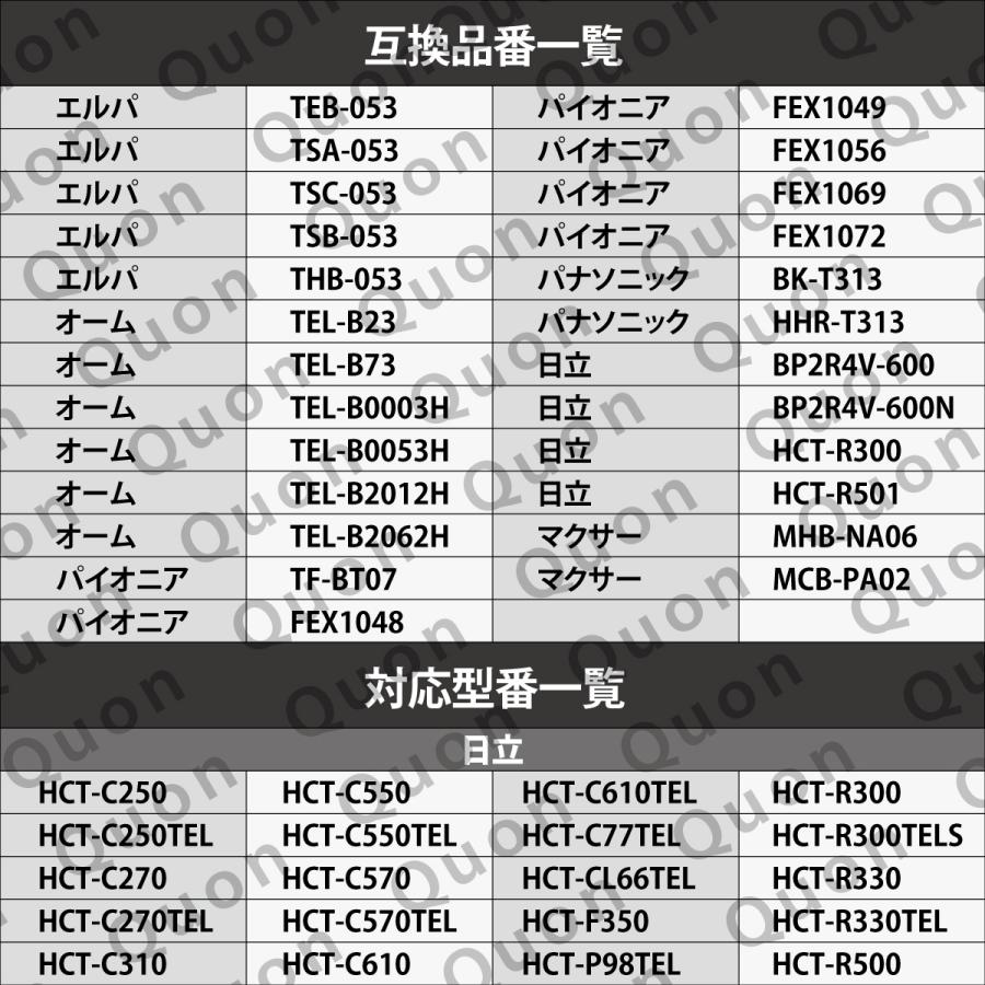 パナソニック BK-T313 HHR-T313 パイオニア TF-BT07 互換 日立 OHM コードレス子機 充電池 : IZ-TECH - 通販 - Yahoo!ショッピング
