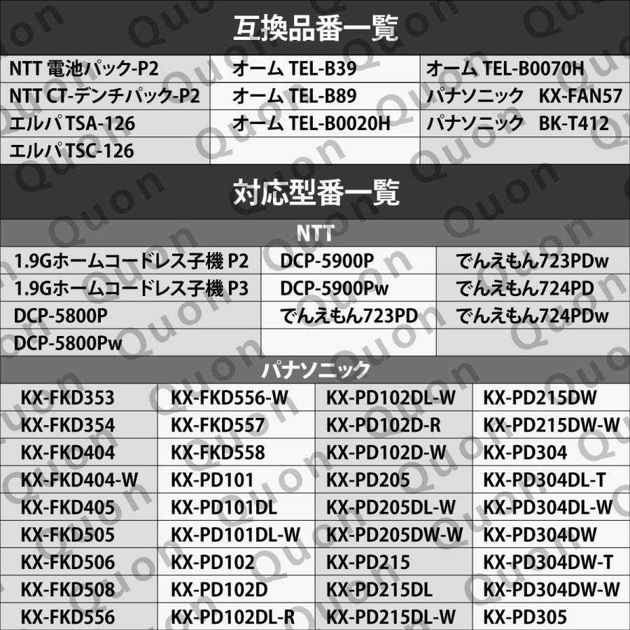 パナソニック KX-FAN57 BK-T412 互換 電池パック-P2 コードレス子機 充電池 1個 : IZ-TECH - 通販 - Yahoo!ショッピング