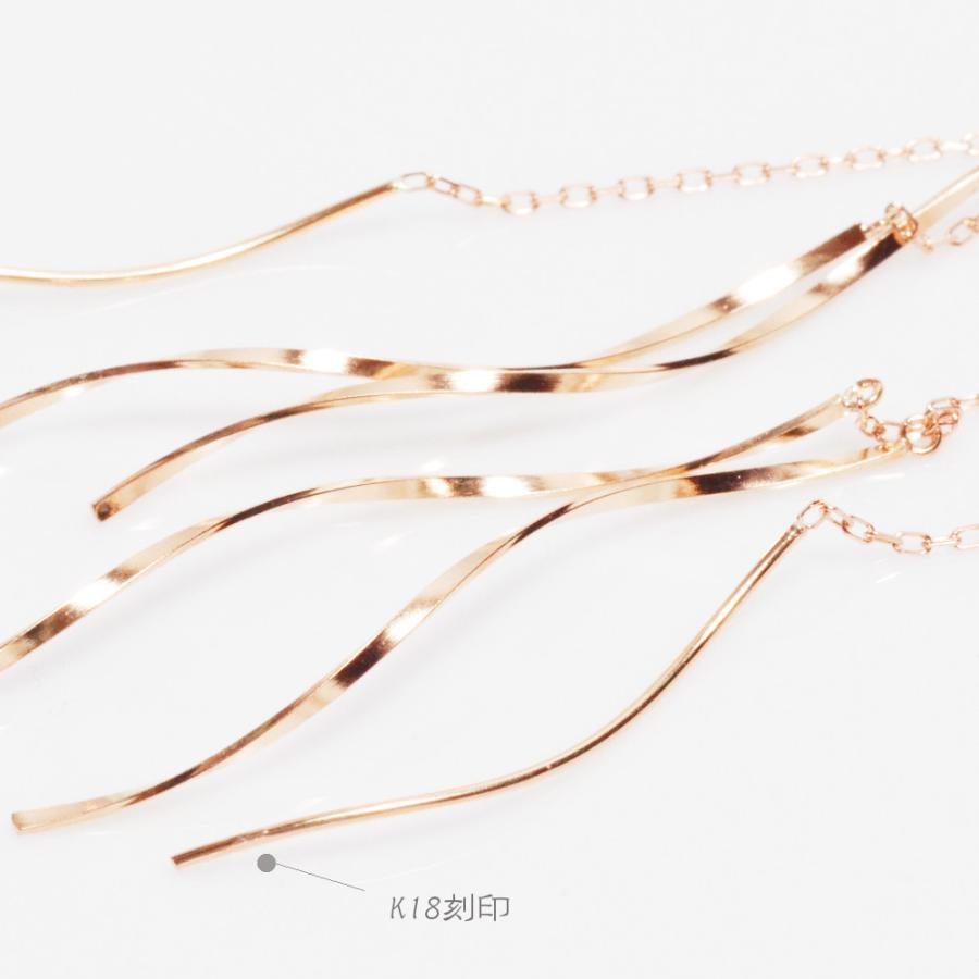 アメリカン ピアス 18金 日本製 ゴールド ロング アレルギー対応 大人 レディース アクセサリー ピンクゴールド PG : ジュエリーカルポ - 通販 - Yahoo!ショッピング