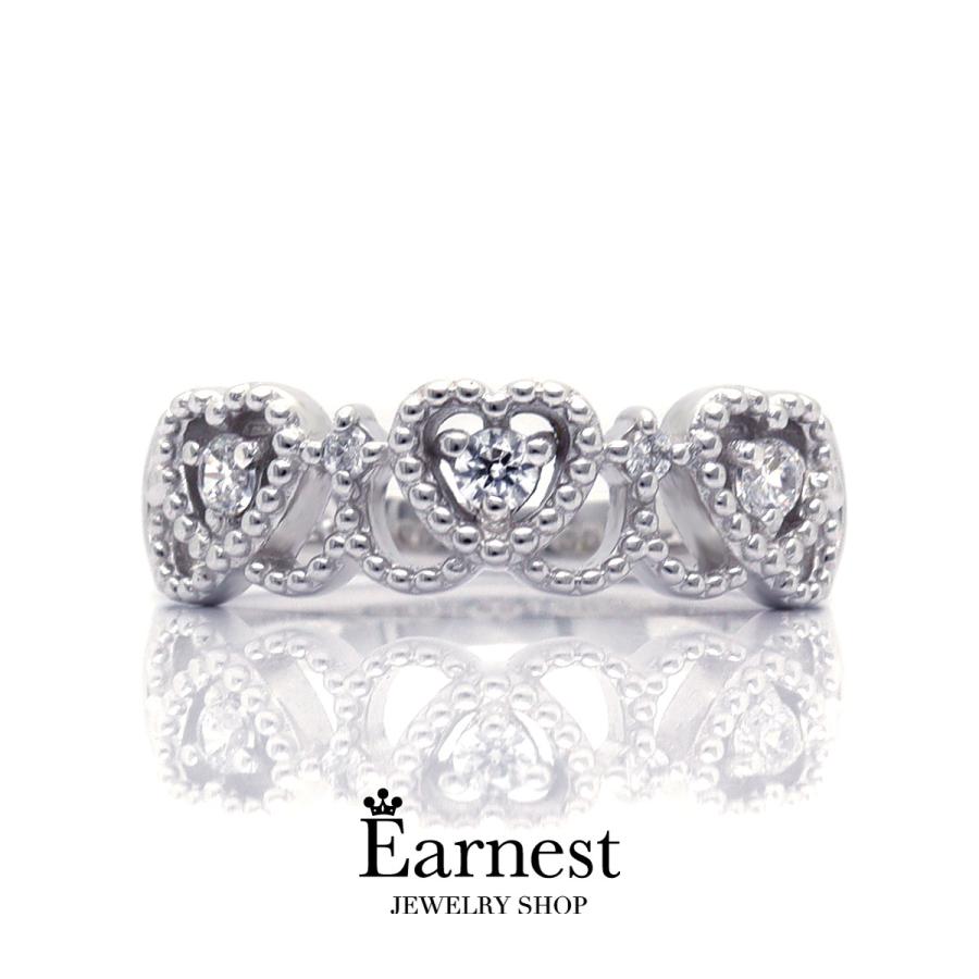 ピンキーリング ミル打ちハートダイヤモンドリング 指輪 プラチナ900 0.11ct : JEWELRY SHOP Earnest - 通販 ...