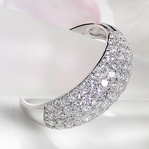 pt900 「1.0ct」 ダイヤモンド パヴェリング ジュエリー SIクラス 指輪 プラチナ pave 4月誕生石 ダイヤモンドリング FYR0005 : ジュエリー for you ...