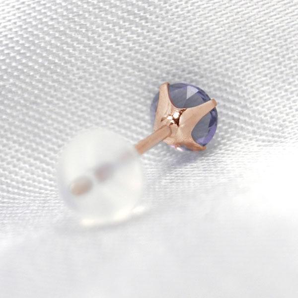 アイオライト ピアス K10 ピンクゴールド 両耳用 4mm 定番 スタッド シンプル 3月 誕生石 送料無料 : j-fourm - 通販 - Yahoo!ショッピング