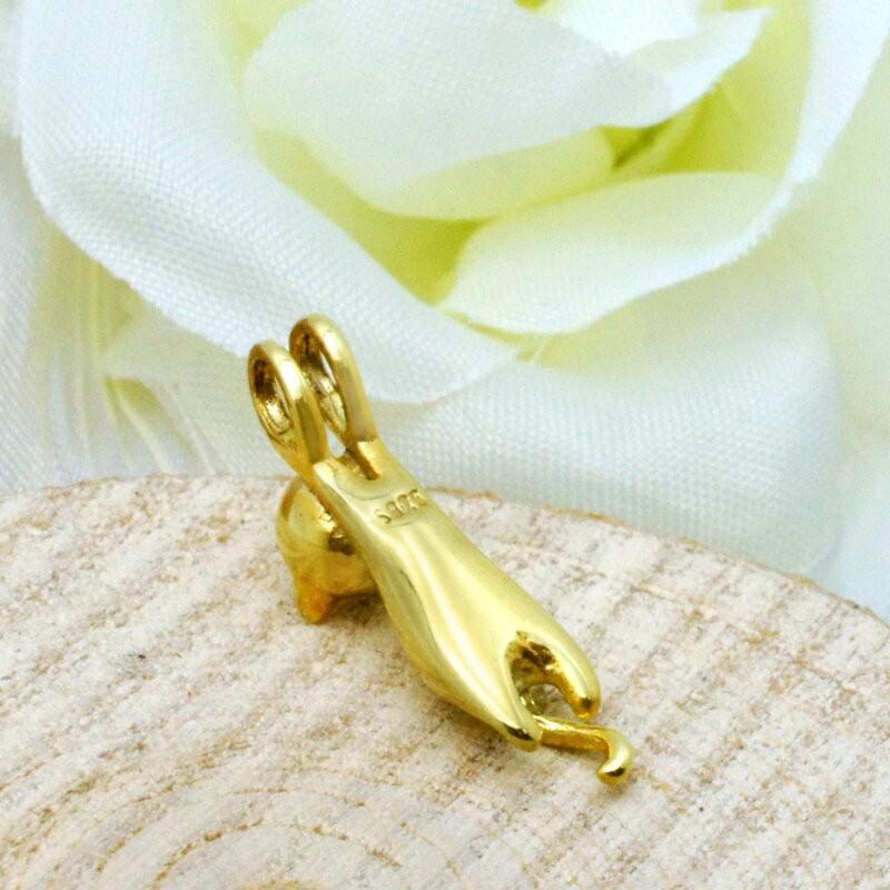 猫 ネックレス イエローゴールドゴールド ネコ ねこ ネコ cat ぶらさがり ぶら下がり ペンダントトップ メンズ シルバー 925 送料 ...