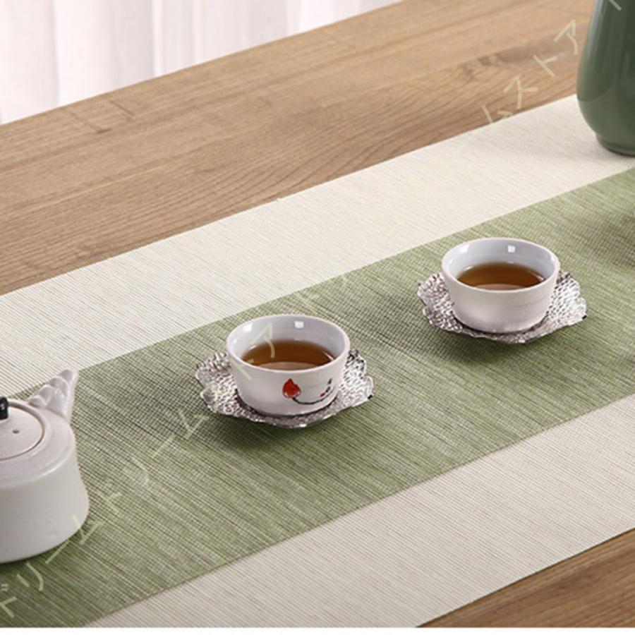 テーブルランナー 汚れにくい モダン 北欧 おしゃれ 洗える カラー ゴールド 32*220cm 金 レッド 赤 グリーン 緑 白 ホワイト 無地デザイン 綿の麻 無地 : ly0501 ...