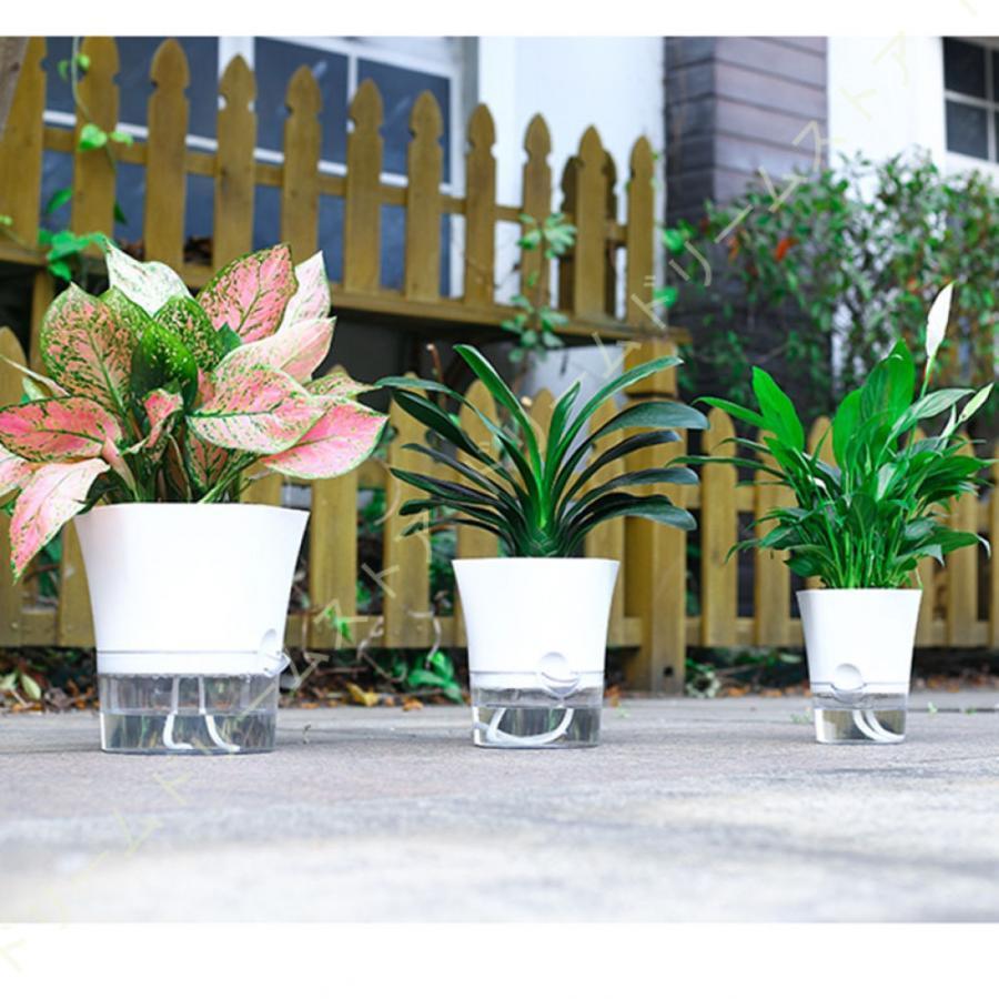 植木鉢 鉢植え プラスチック 自動吸水植木鉢 小さめ おしゃれ プランター 底面給水鉢 多底穴付き 自動給水 円形 現代風 フラワーポット 室内 観葉植物 ハーブ : ly0501-00928 ...