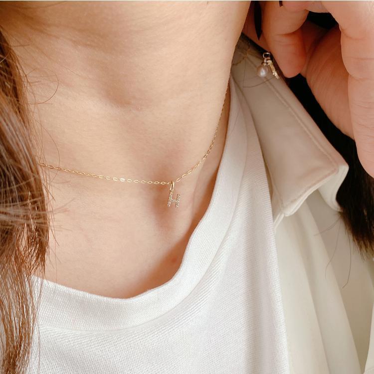 Mini型 ペンダントトップ 14金 K14 イニシャル モチーフ チャーム ペンダントヘッド CZダイヤ ネックレス ピアス ブレスレット用 : y0913-bsqb1933 : J-K ...