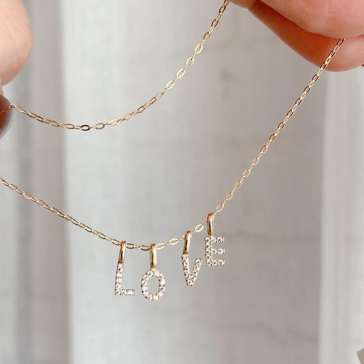 Mini型 ペンダントトップ 14金 K14 イニシャル モチーフ チャーム ペンダントヘッド CZダイヤ ネックレス ピアス ブレスレット用 : y0913-bsqb1933 : J-K ...