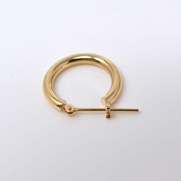 18金 フープピアス フープ 18k K18 18金 ゴールド 片耳用 パイプサイズ 2mm × 15mm レディース メンズ ピアス プレゼント 日本製 : y240058 : ジュエリー ...