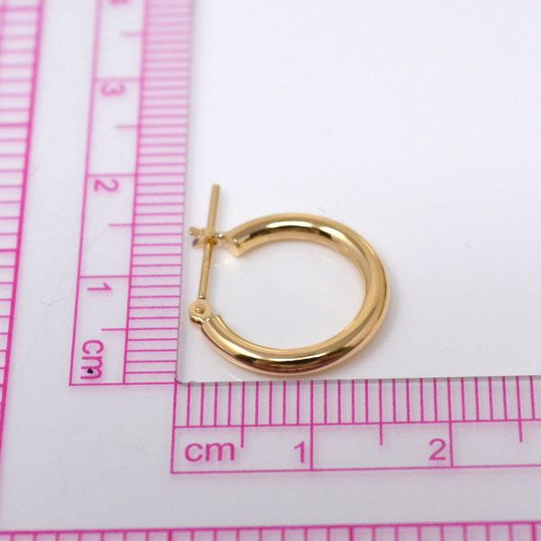 18金 フープピアス フープ 18k K18 18金 ゴールド 片耳用 パイプサイズ 2mm × 15mm レディース メンズ ピアス プレゼント 日本製 : y240058 : ジュエリー ...