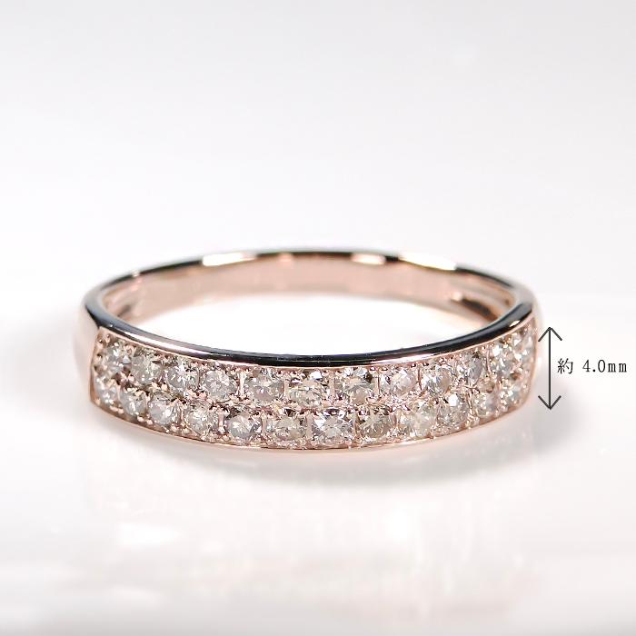 K18PG 0.4ct ブラウン ダイヤモンド リング 送料無料 18金 K18 ピンクゴールド ダイヤ 平甲丸 指輪 パヴェ ハニカム パヴェリング 可愛い ゴールド pave 368409 ...