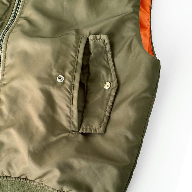 KIFFE キッフェ MA-1 ベスト 中綿 ミリタリージャケット レディース ワイド ルーズシルエット MA1 VEST KF222NQ00012 : J-piaplus - 通販 ...