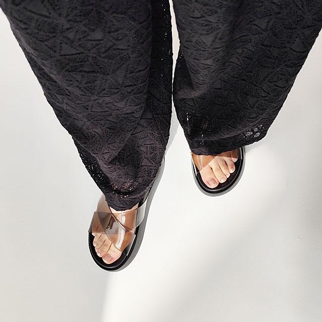 TEMPERATE テンパレイト サンダル レディース SAMUEL 厚底 クロス ヒールストラップ クリア PVC 靴 防水 晴雨兼用 : J-piaplus - 通販 - Yahoo!ショッピング