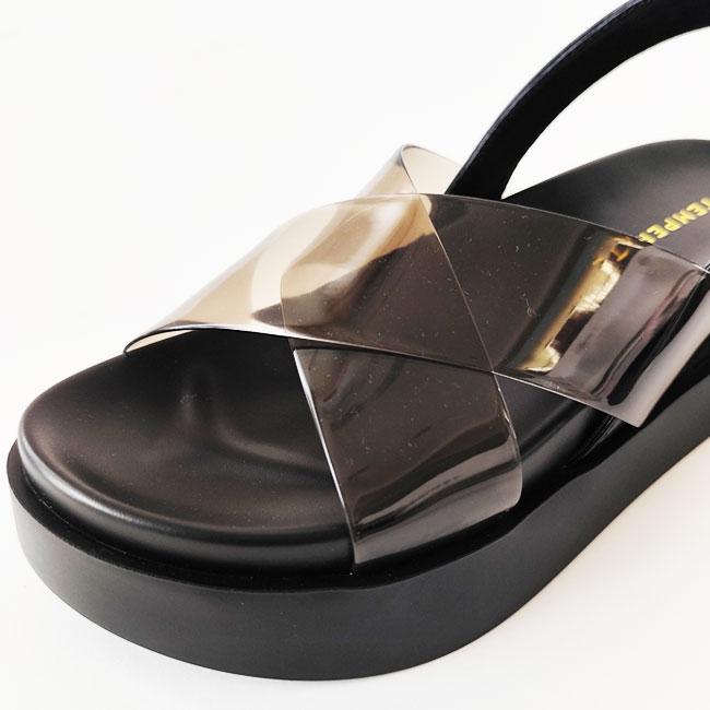 TEMPERATE テンパレイト サンダル レディース SAMUEL 厚底 クロス ヒールストラップ クリア PVC 靴 防水 晴雨兼用 : J-piaplus - 通販 - Yahoo!ショッピング