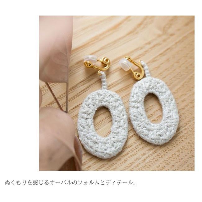 000 TRIPLE O トリプル オゥ ピアス レディース オーバル シルク＆リネン アクセサリーOVAL earrings(P) (ER023-2P)(ネコポス対象) : J ...