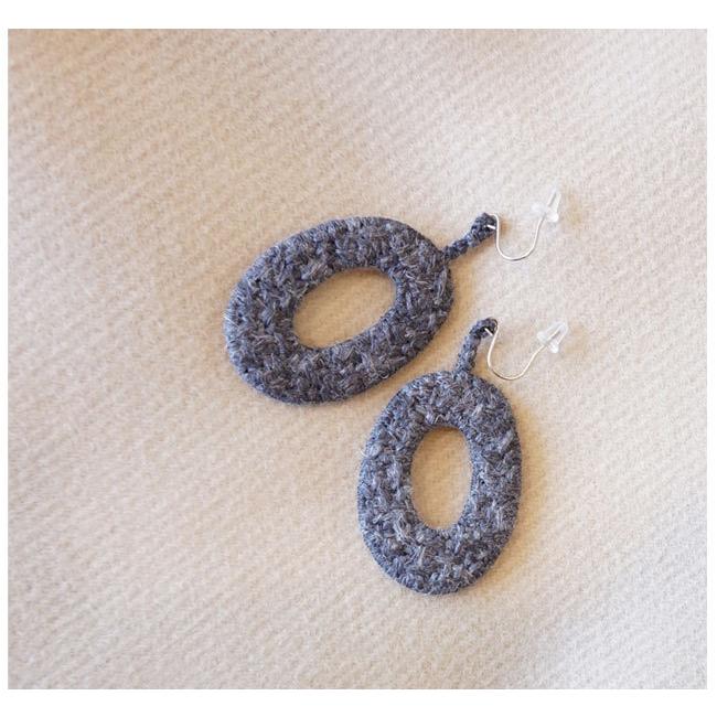 000 TRIPLE O トリプル オゥ ピアス レディース オーバル シルク＆リネン アクセサリー OVAL earrings(P) (ER023-3)(ネコポス対象) : J ...